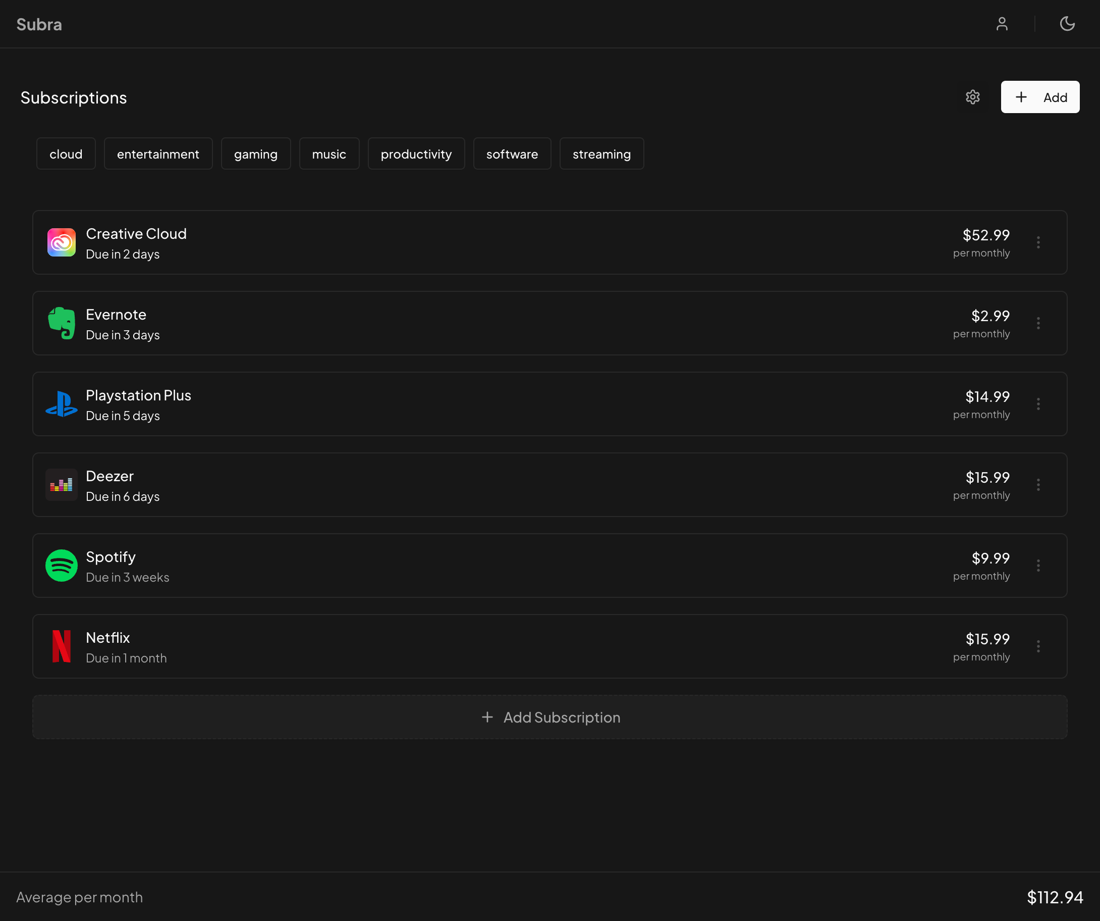 Subra - Cut the Subscriptions, Keep the Cash